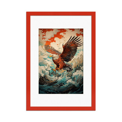 AK Frames RED 80x60CM Frame with 70x50CM Mount and Perspex Front