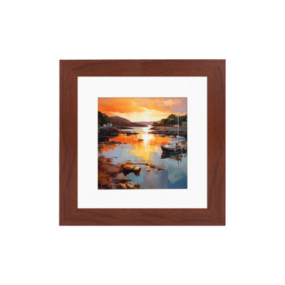 AK Frames Rose Wood 60x60CM Frame with 40x40 Mount and Perspex Front