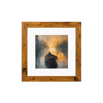 AK Frames Rustic Oak 60x60CM Frame with 40x40 Mount and Perspex Front