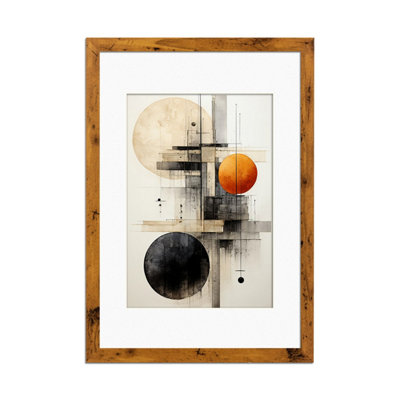 AK Frames Rustic Oak A1 Frame with A2 Mount and Perspex Front