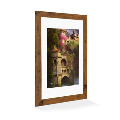 AK Frames Rustic Oak A2 Frame with A3 Mount and Perspex Front