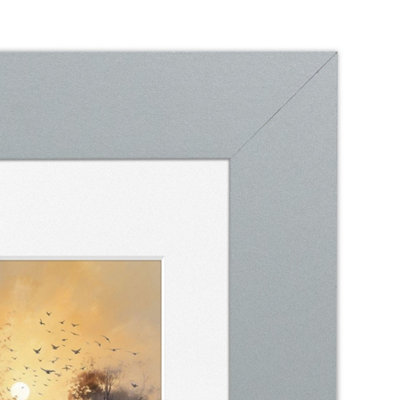 AK Frames Silver A4 Frame with 9x6 Mount and Perspex Front