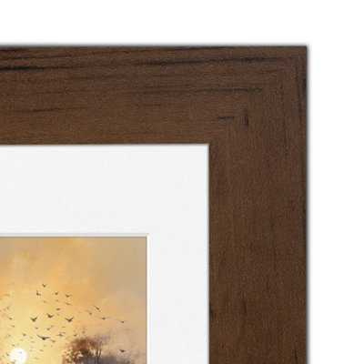 AK Frames Walnut 6x4 Frame with 4x3 Mount and Perspex Front
