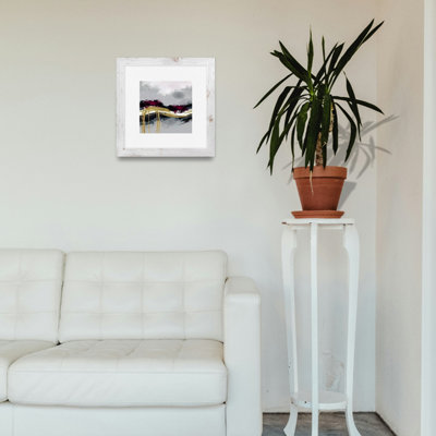 AK Frames White Rustic 60x60CM Frame with 40x40 Mount and Perspex Front
