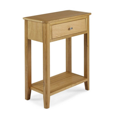 Alba Oak Telephone Table with Drawer - By Roseland Furniture