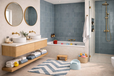 Alba Steel Blue Gloss Tiles (132 Pack - 3 Box - 2.97m2 Coverage ...