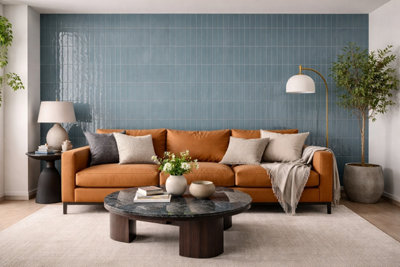 Alba Steel Blue Gloss Tiles (660 Pack - 15 Box - 14.85m2 Coverage ...