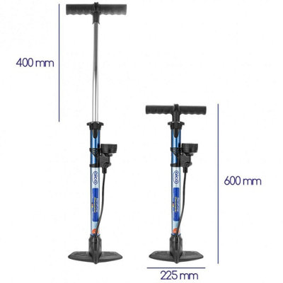 alca AeroPump High Pressure Hand Floor Air Pump Gauge 11 Bar 160 Psi 217200