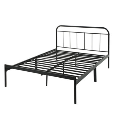 Aldbury Modern Traditional Style Black Small Double Metal Bed Frame