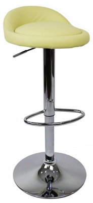 Alex Real Leather Bar Stool Chrome Frame 4 Colours Height Adjustable