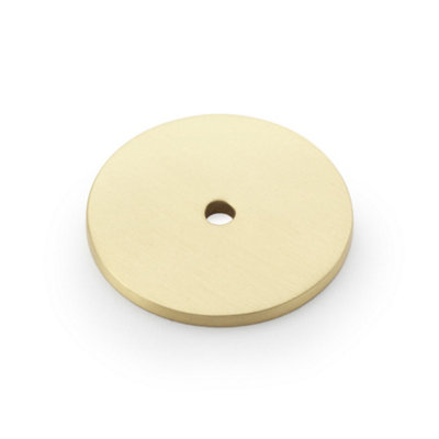 Alexander & Wilks Circular Backplate - Satin Brass - Diameter 40mm