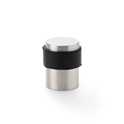 Alexander & Wilks Floor Mounted Flat Top Cylinder Door Stop - Satin ...