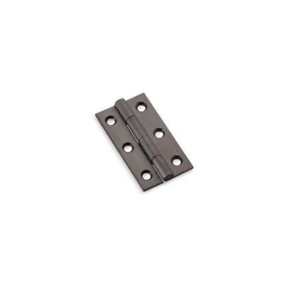Alexander & Wilks Heavy Pattern Solid Brass Cabinet Butt Hinge - Dark Bronze - 2"