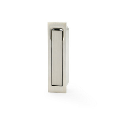 Alexander & Wilks Square Sliding Door Edge Pull - Satin Nickel