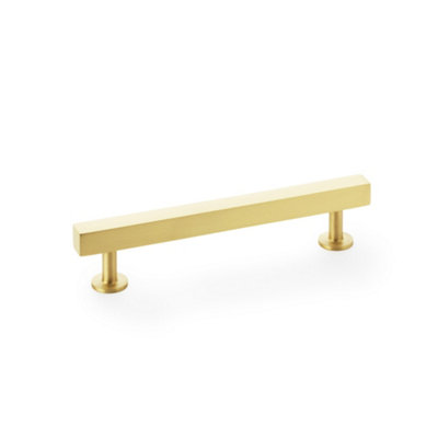 Alexander & Wilks Square T-Bar Cabinet Pull Handle - Satin Brass ...
