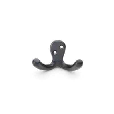 Alexander & Wilks Victorian Double Robe Hook - Black