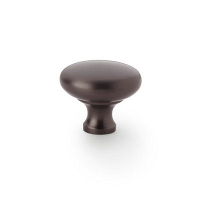 Alexander & Wilks Wade Round Cupboard Knob - Dark Bronze - 38mm
