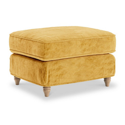 ALFIE GOLD FOOTSTOOL FOR LIVING ROOM - FULLY ASSEMBLED BY ROSELAND ...