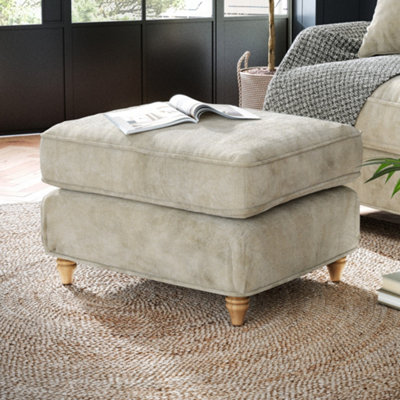 Alfie Mink Footstool for Living Room - Fully Assembled By Roseland ...