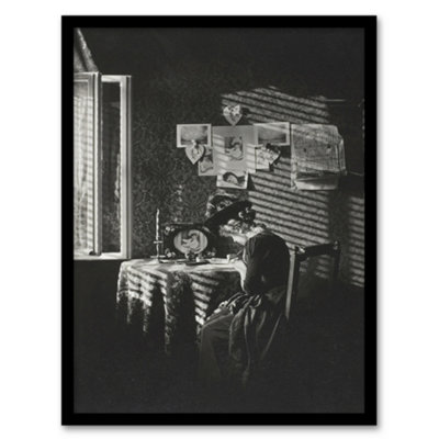 Alfred Stieglitz Sun Rays Paula in Berlin Portrait Framed Wall Art Print A3