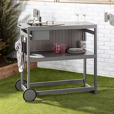 Alfresia Garden Bar Table Trolley with Ice Bucket