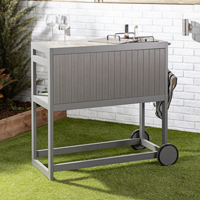Alfresia Garden Bar Table Trolley with Ice Bucket