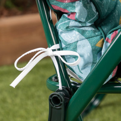Alfresia Garden Relaxer Chair, Green Frame, Alexandra Green Leaf ...