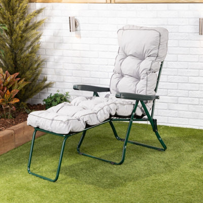 Alfresia Grey Classic Sun Lounger Cushion