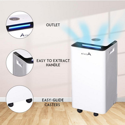 Alivio 10L/Day Moisture Control Dehumidifier, Improve Air Quality, Dry ...