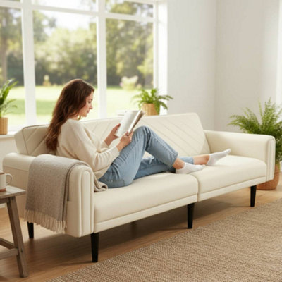 Alivio 3-in-1 Convertible Sofa Bed Adjustable Futon Couch Detachable ...
