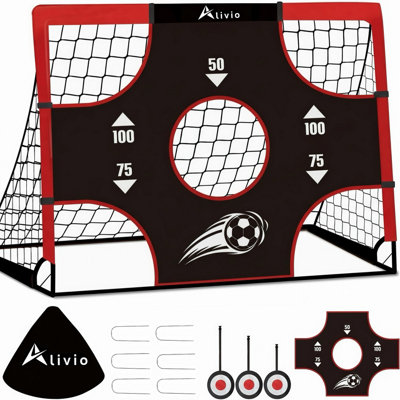 Alivio 3-in-1 Mini Football Goal Post for Kids, Portable Garden Soccer ...