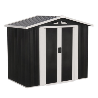 Alivio 6 x 4ft Metal Garden Shed, Weather Protection Outdoor Storage ...