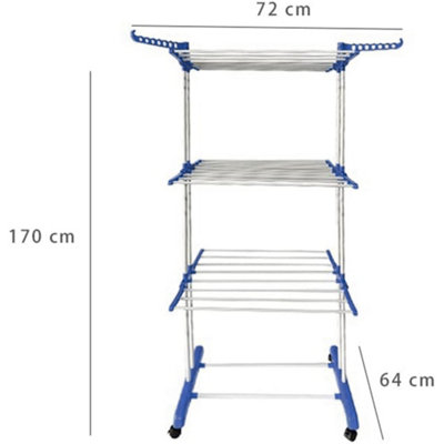 Alivio Clothes Drying Rack 4 Tier Airer, Foldable Clothes Hanger ...
