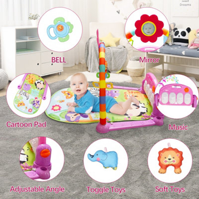 Alivio Colourful Baby Play Mat, Kick and Play Baby Gym Mat Playmat with ...