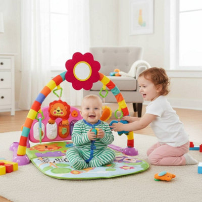 Alivio Colourful Baby Play Mat, Kick and Play Baby Gym Mat Playmat with ...