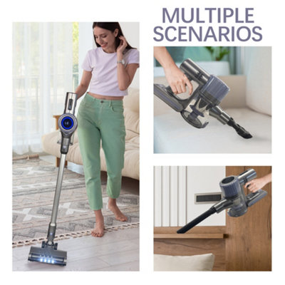 Alivio Cordless Vacuum Cleaner 250W/42KPA with Touch Screen, Self ...