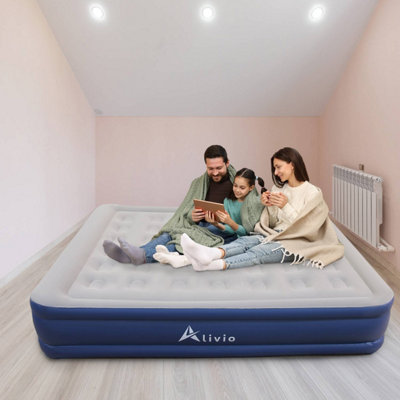 ALIVIO INFLATABLE AIR BED WITH BUILT-IN ELECTRIC PUMP, DOUBLE AIR ...