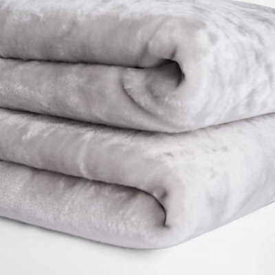 Alivio Large Faux Fur Mink Throw Luxury Super Soft Plain Bed Sofa ...