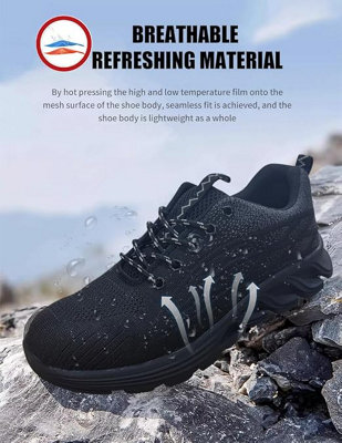 Alivio Lightweight Steel Head Safety Shoes Breathable Toe Cap, Safety ...