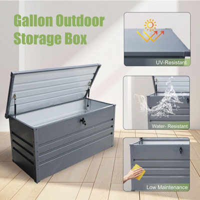 Alivio Outdoor Metal Storage Box, UV Protection Waterproof Storage Box
