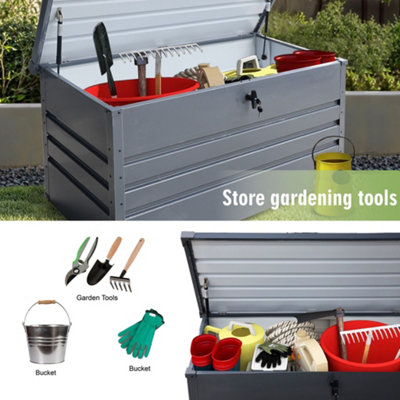 Alivio Outdoor Metal Storage Box, UV Protection Waterproof Storage Box