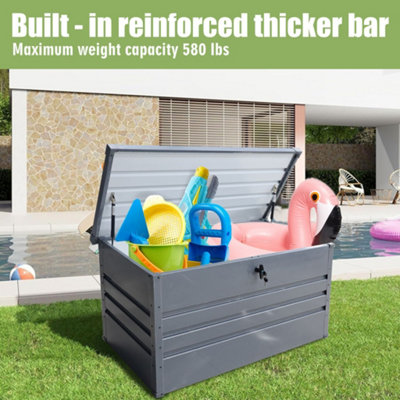 Alivio Outdoor Metal Storage Box, UV Protection Waterproof Storage Box