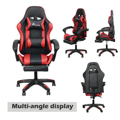 Alivio Professional Gaming Chair Reclining Backrest With Footrest and ...