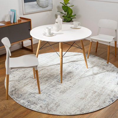 ALIX Round Modern Abstract Area Rug 160 x 160 cm