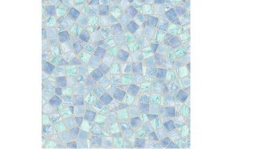 ALKOR MOSIAC BLUE GREY TILE STICKY BACK PLASTIC SELF ADHESIVE VINYL ...
