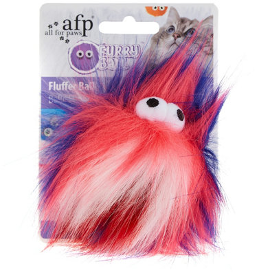 All For Paws Furry Ball Fluffy Ball Red | DIY at B&Q