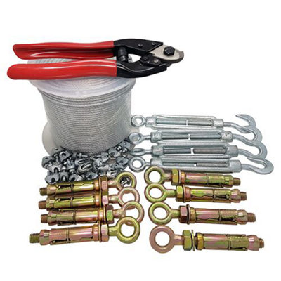 All In One Catenary Steel Wire Rope Hanging Kit 5 - 50 Metres ( Wire ...