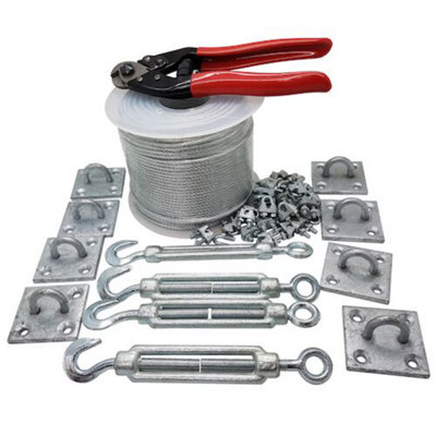 All In One Catenary Steel Wire Rope Kit 2 - 100 Meters ( Wire - Grips ...
