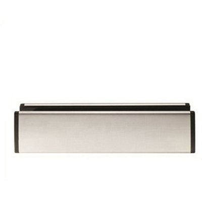 All in one Sleeved Letterbox Plate 260 x 47mm Aperture Satin Steel ...