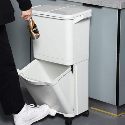 All-in-one Waste Separation Bin - Garbage Can - Recycling Pedal Bin ...